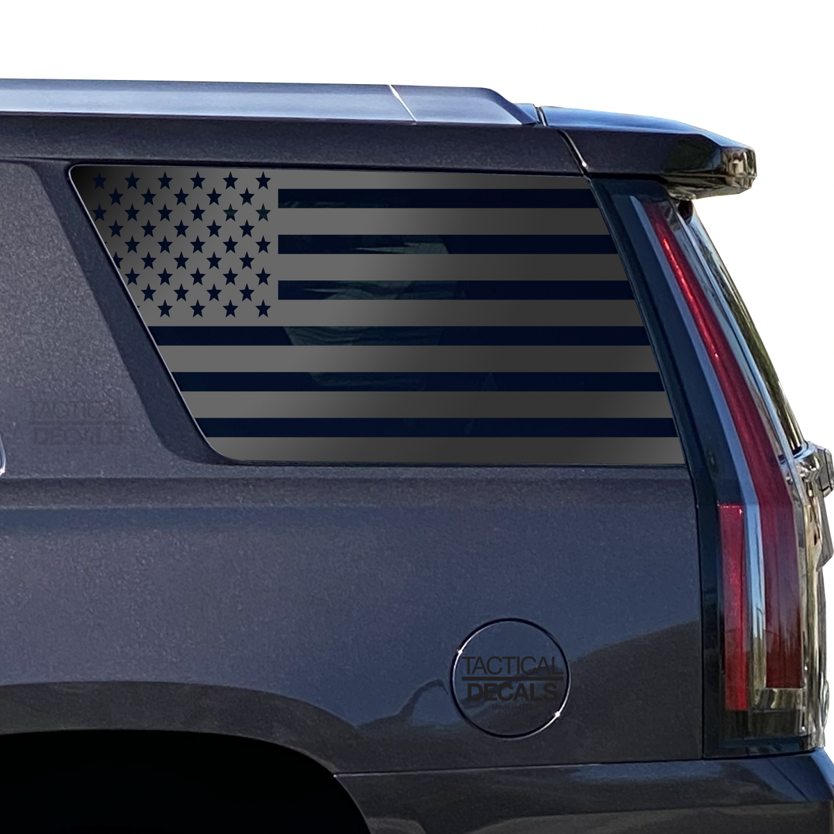 USA Flag Decal for 2021 - 2024 Cadillac Escalade 3rd Windows - Matte B ...