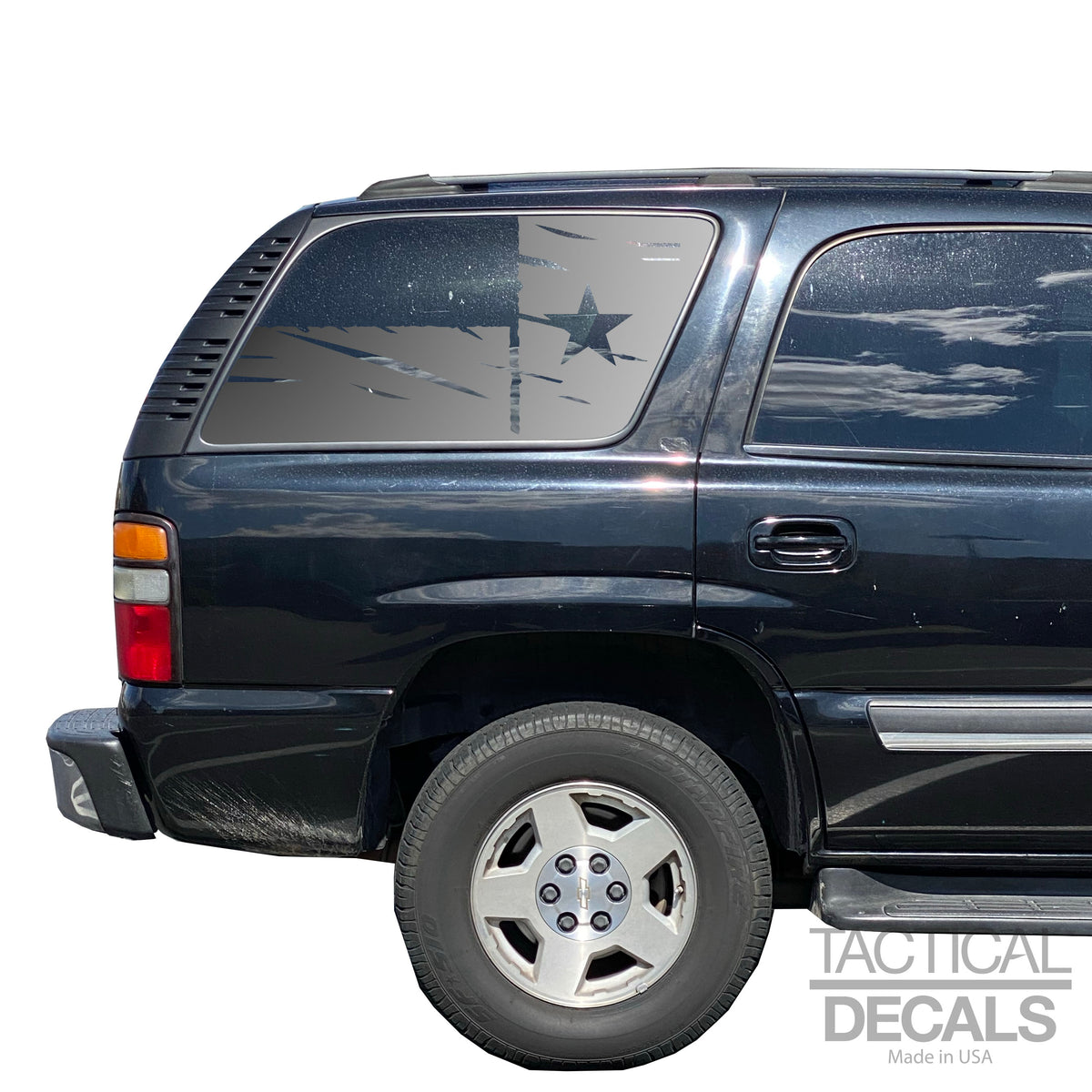 Distressed State of Texas Flag Decal for 2000-2006 Chevy Tahoe Rear Th ...
