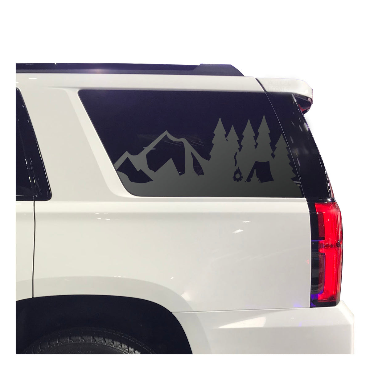 Mountain Camping Scene Decal for 2015-2020 Chevy Tahoe 3rd Windows - M ...
