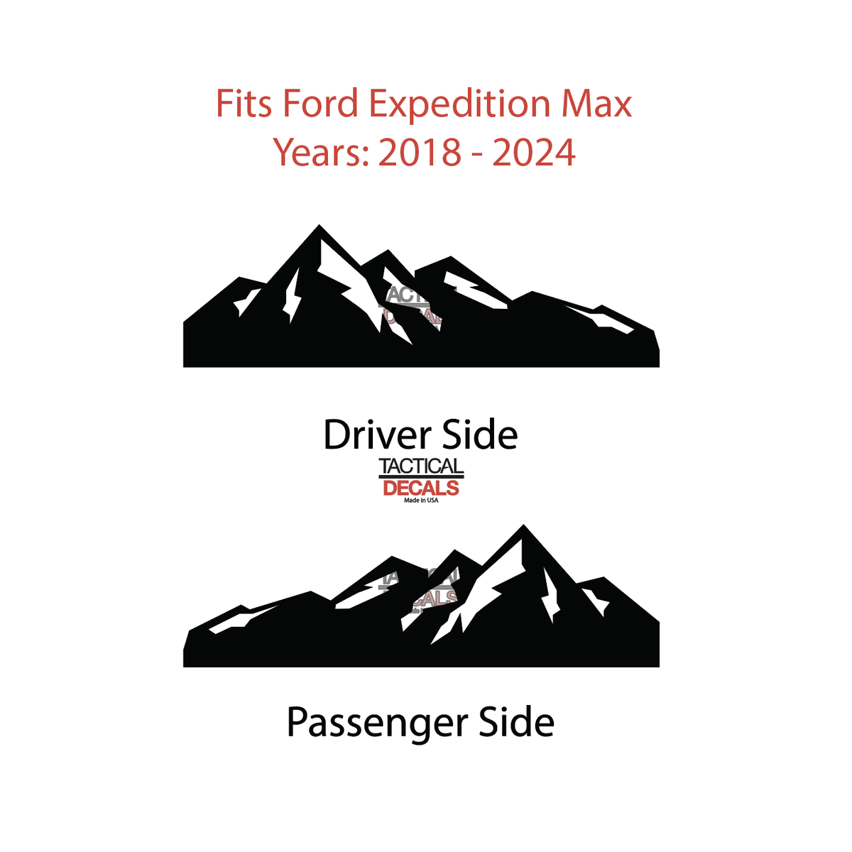 Mountain Scene Decal for 2018 - 2024 Ford Expedition Max Only - 3rd Wi ...