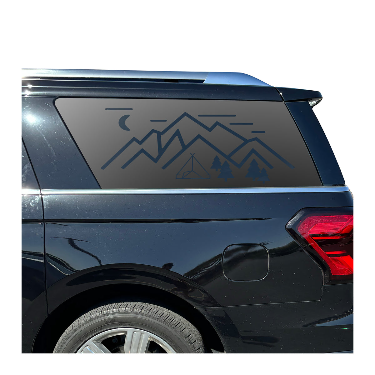 Minimalist Mountain Scene Decal for 2018-2024 Ford Expedition Rear Win ...