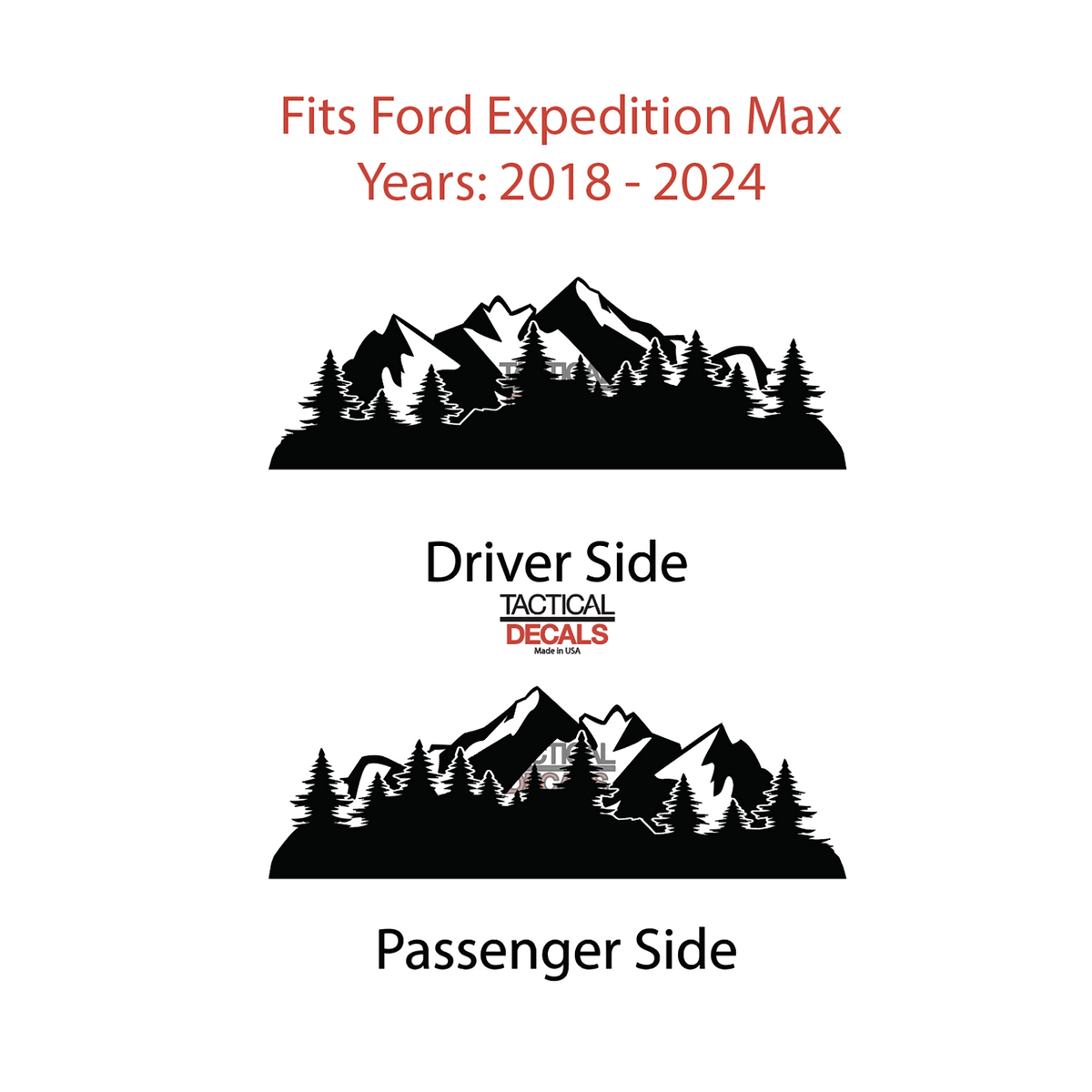 Outdoor Mountain Scene Decal for 2018 - 2024 Ford Expedition Max Only ...