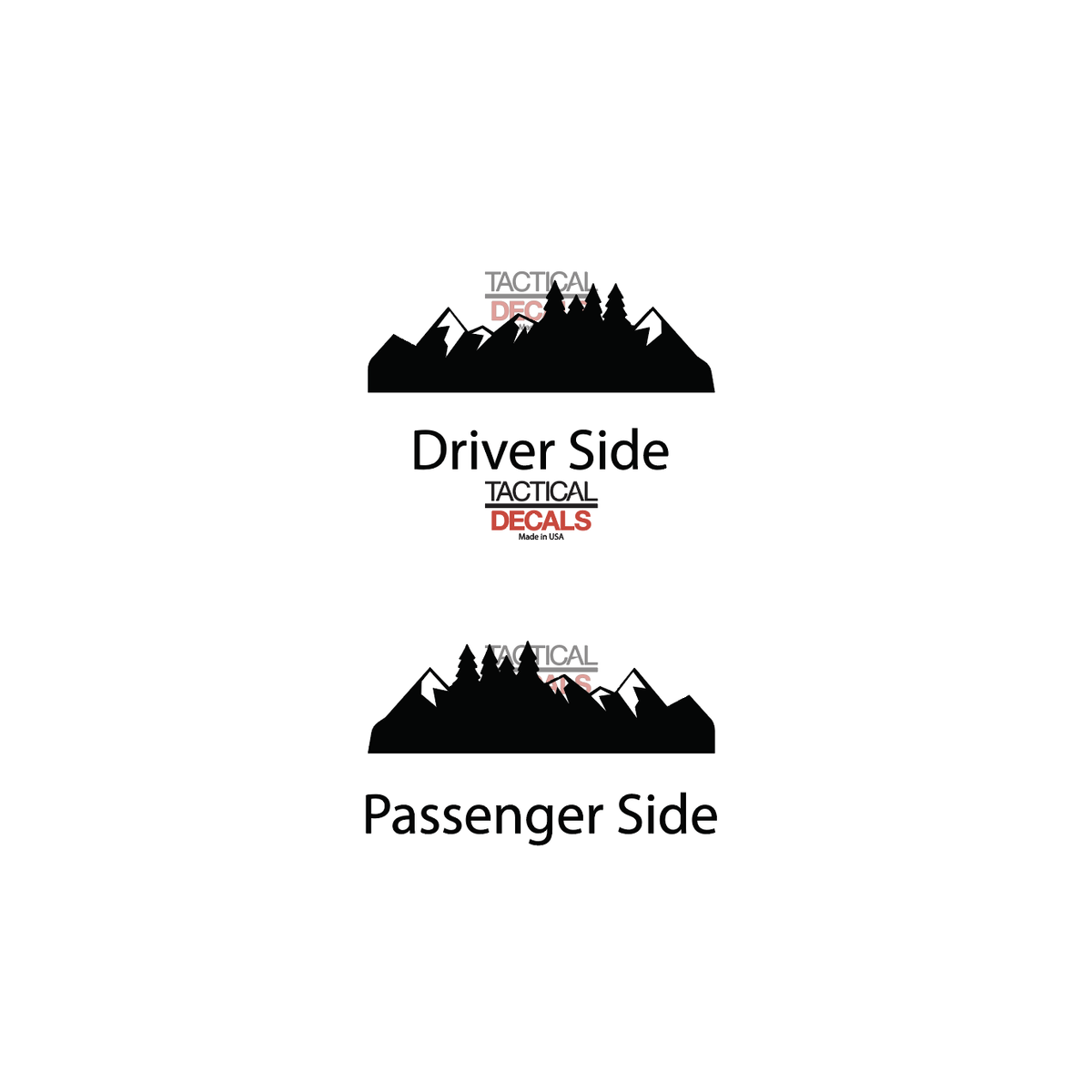 Mountain Scene II Decal for 2021 - 2024 Ford Bronco 4-Door Windows - M ...