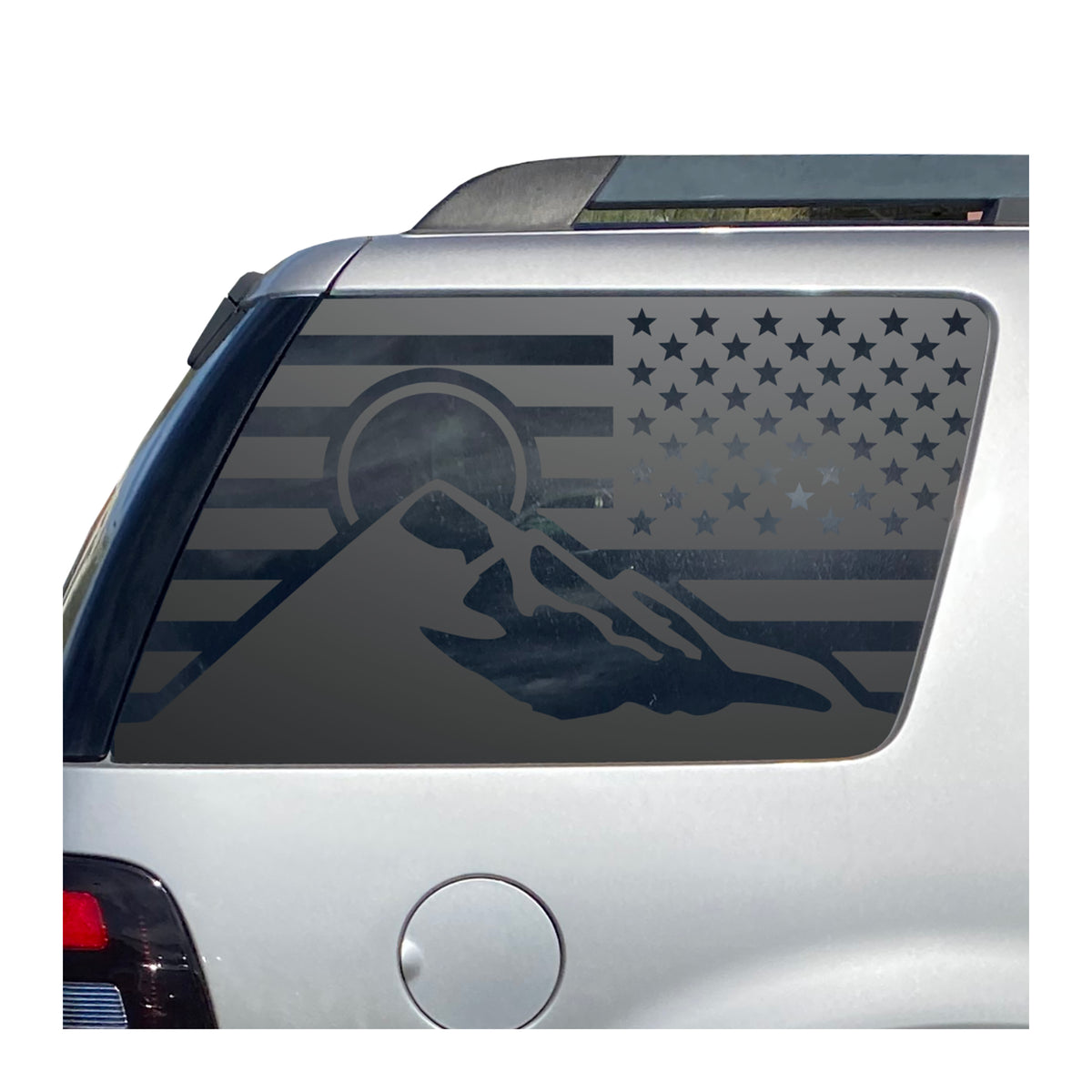 Mountain Scene with USA Flag Decal for 2006- 2010 Ford Explorer Window ...