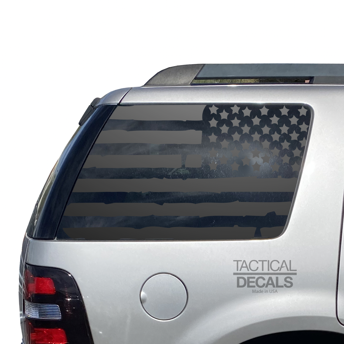 Distressed USA Flag Decal for 2006- 2010 Ford Explorer Windows - Matte ...