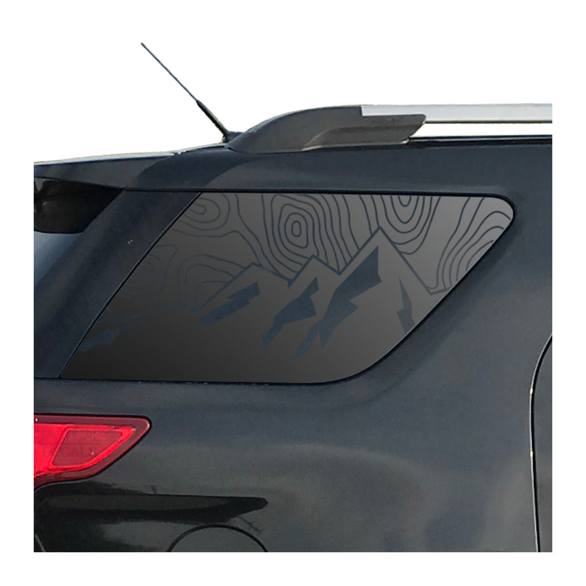 Topography Mountain Scene Decal for 2011-2019 Ford Explorer 3rd Window ...