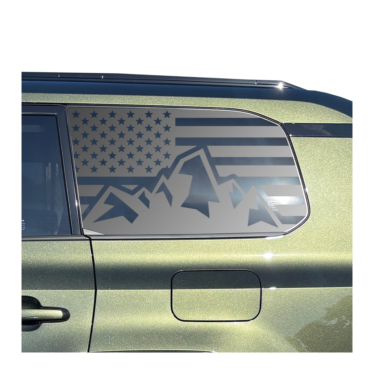 USA Flag Decal with Mountain Scene for 2024-2025 Lexus GX550 Rear Wind ...