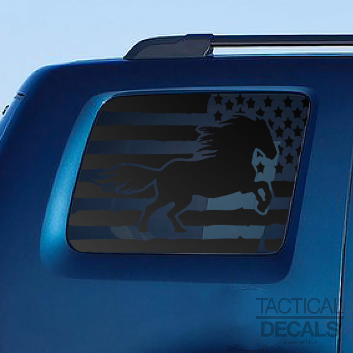 Distressed USA Flag w/Horse Decal for 2009-2015 Honda Pilot 3rd Window ...