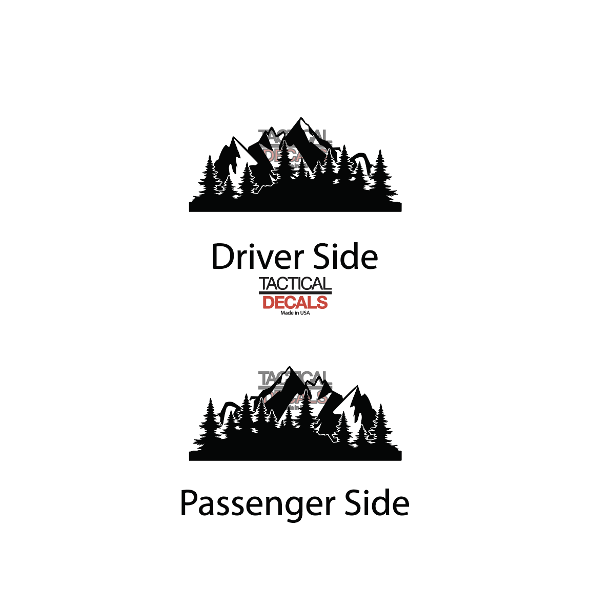 Mountain Scene Decal for 2009-2015 Honda Pilot 3rd Windows - Matte Bla ...