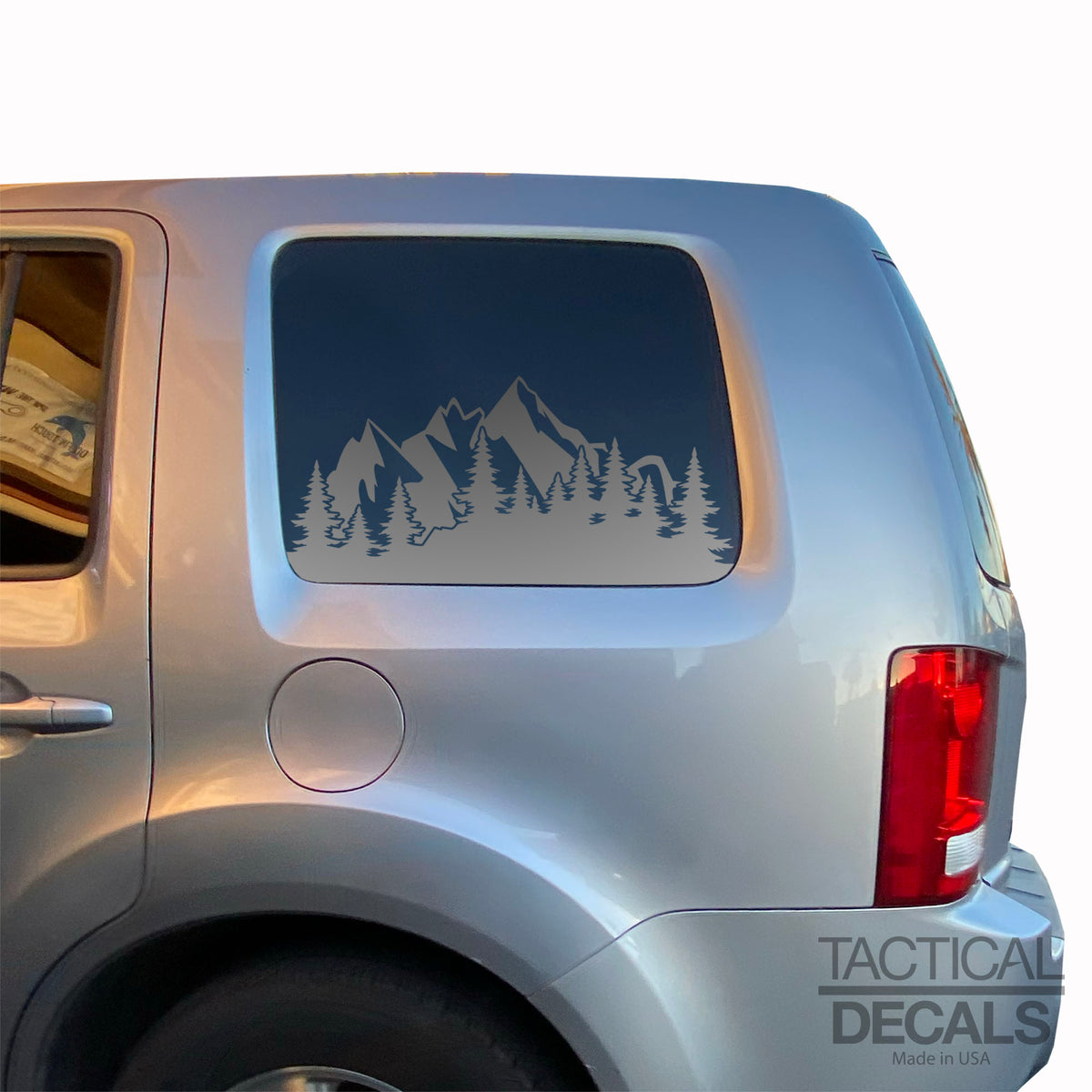 Mountain Scene Decal for 2009-2015 Honda Pilot 3rd Windows - Matte Bla ...