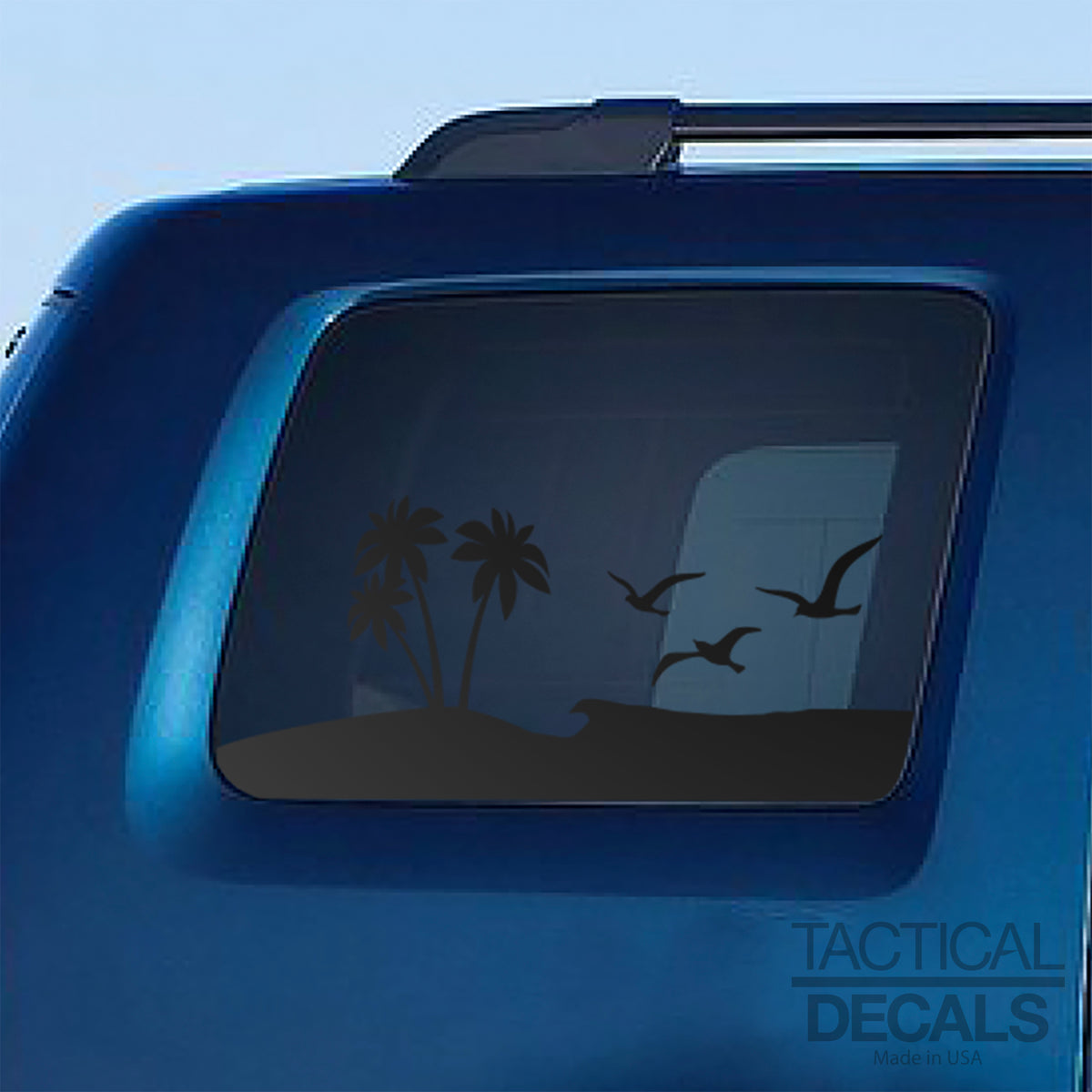 Beach Scene with Decal for 2009-2015 Honda Pilot 3rd Windows - Matte B ...