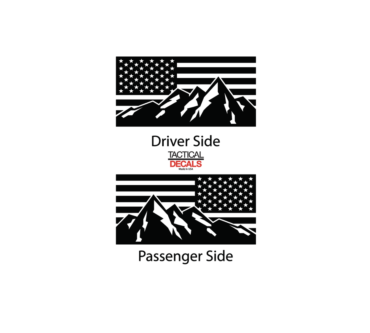USA Flag w/Mountain scene Decal for 2016-2022 Honda Pilot 3rd Windows ...