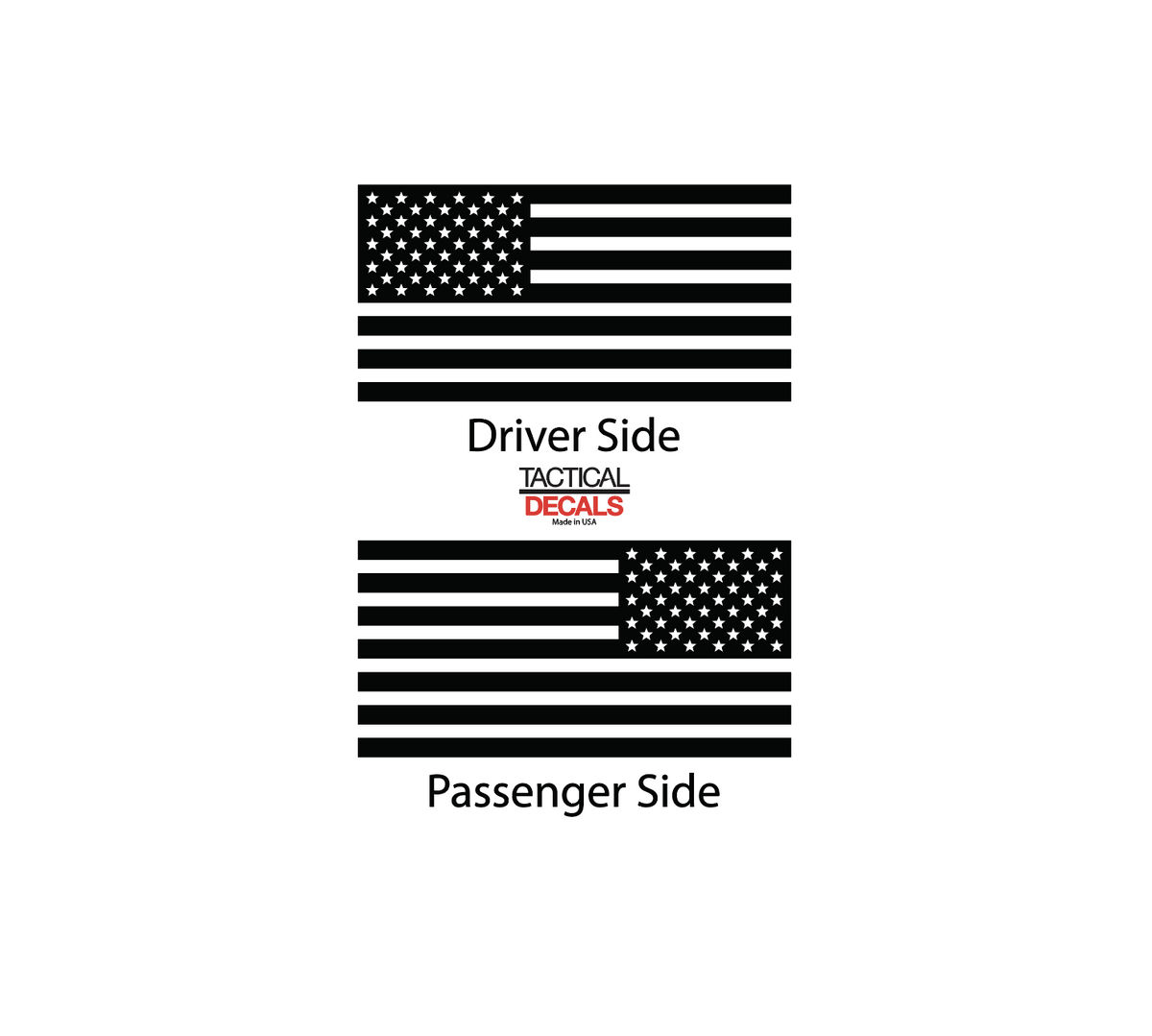 USA Flag Decal for 2016-2022 Honda Pilot 3rd Windows - Matte Black ...