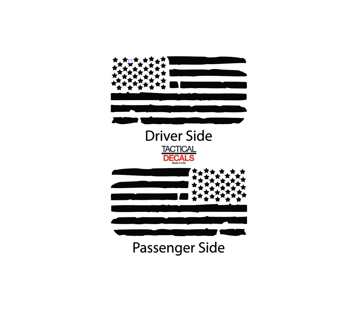 Distressed USA Flag Decal for 2016-2022 Honda Pilot 3rd Windows - Matt ...