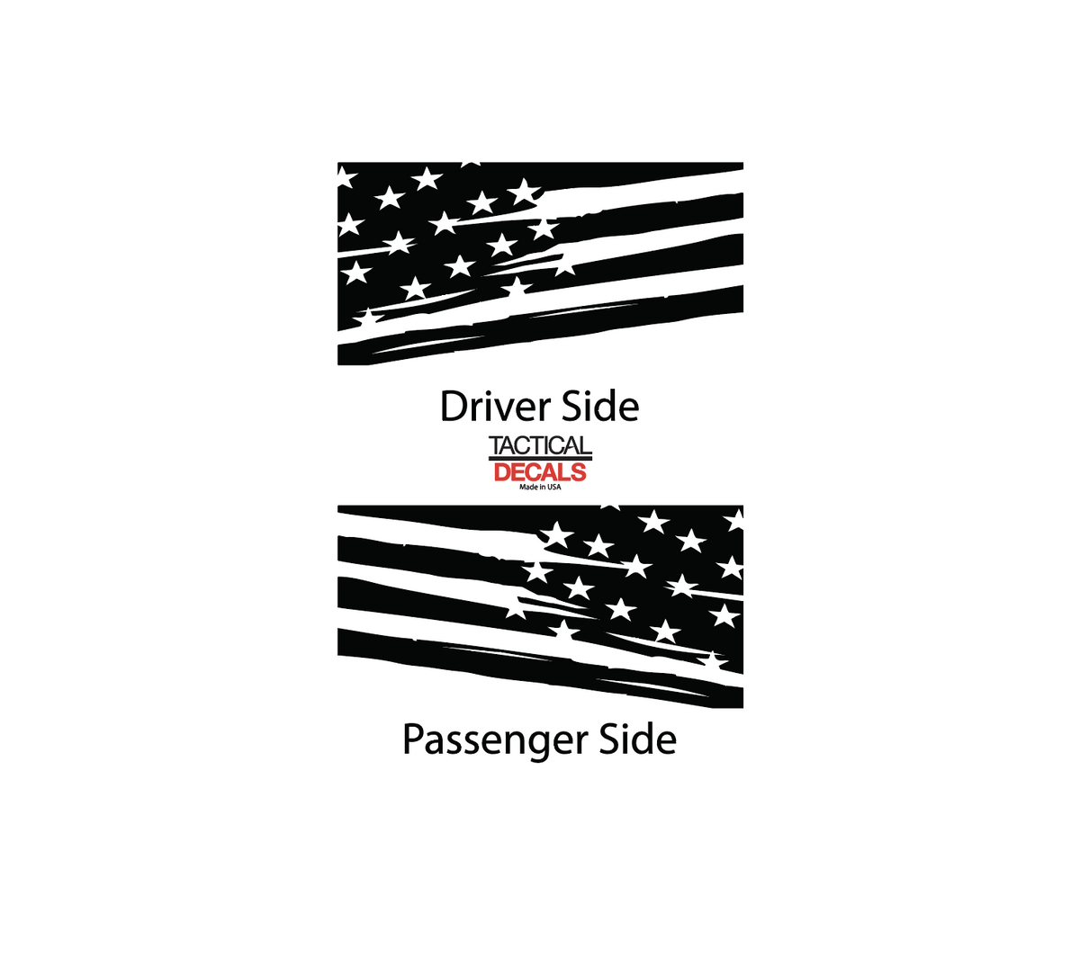 Distressed USA Flag Decal for 2016-2022 Honda Pilot 3rd Windows - Matt ...