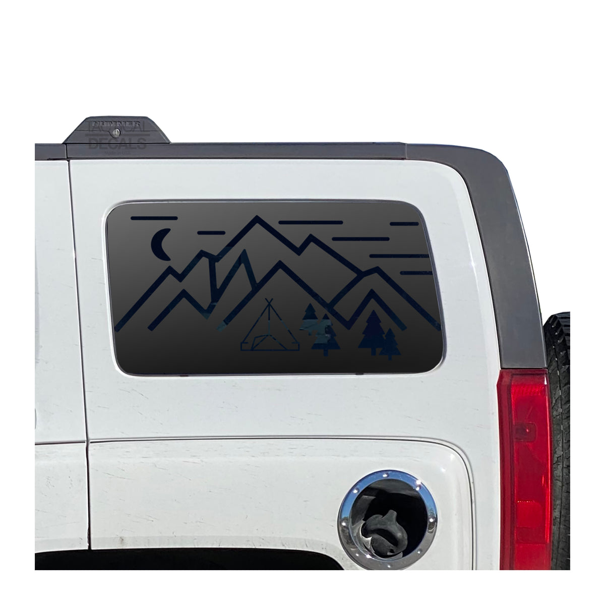 Minimalist Mountain Scene Decal for 2006-2010 Hummer H3 3rd Windows ...