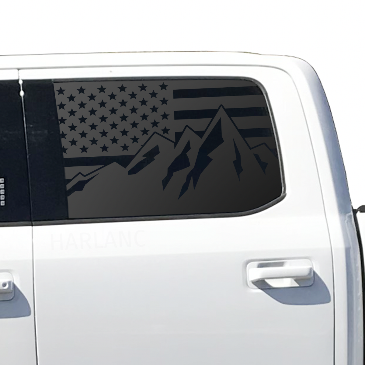 USA American Flag w/ Mountain Scene Decal for 2015- 2020 Ford F-150 Wi ...