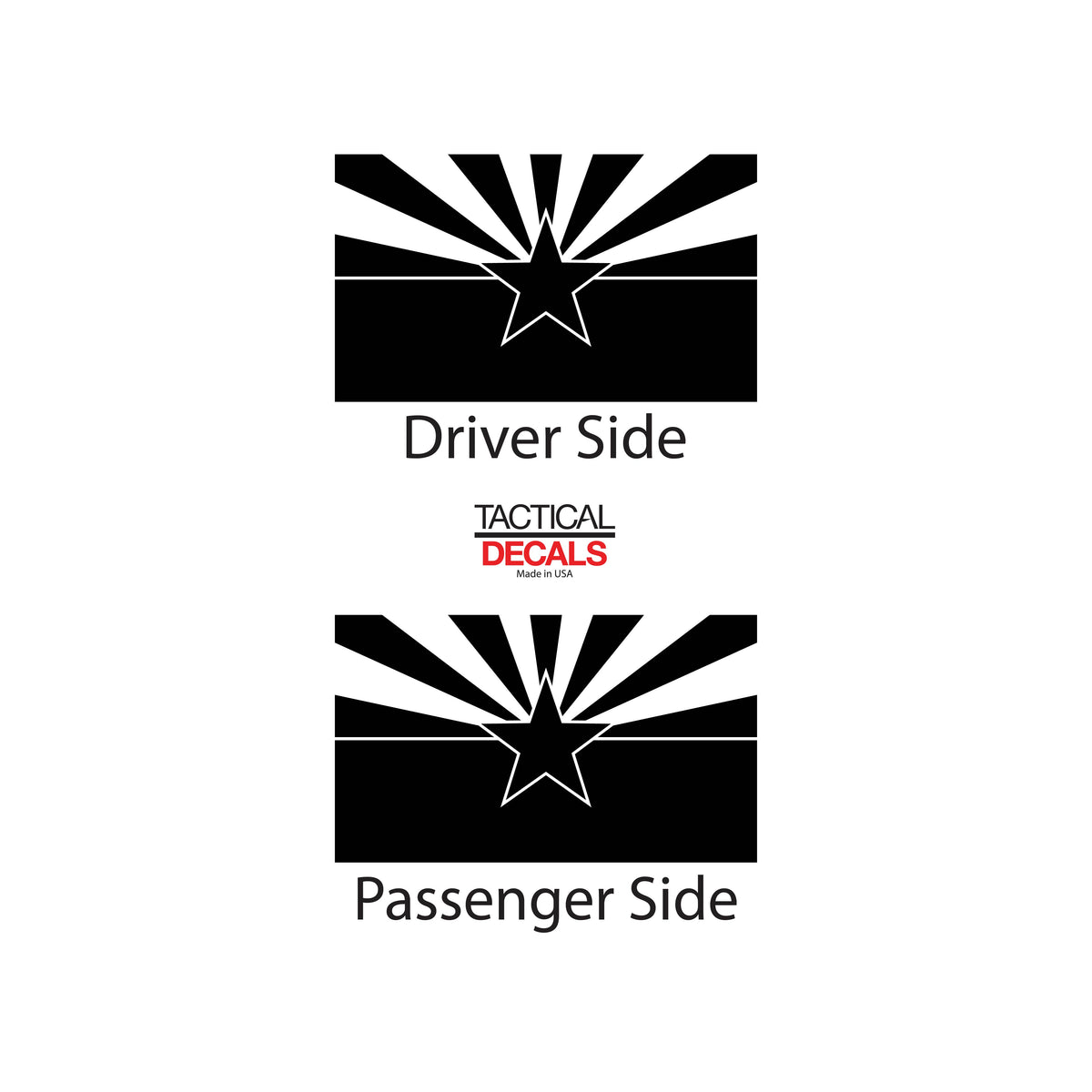 State of Arizona Decal for 2007 - 2023 Jeep Wrangler Hardtop Windows ...