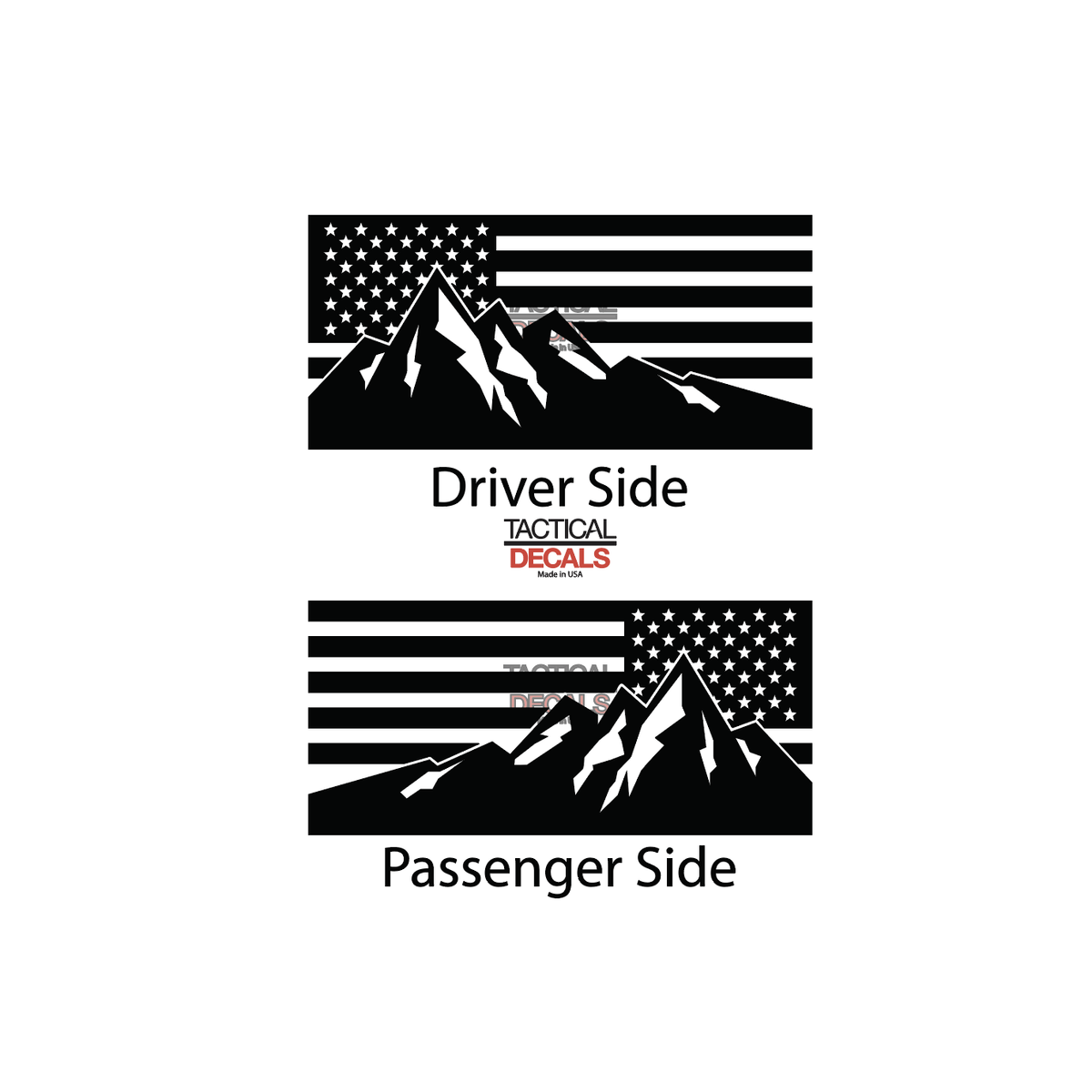USA Flag w/Mountain Scene II Decal for 1996-2002 Toyota 4Runner 3rd Wi ...