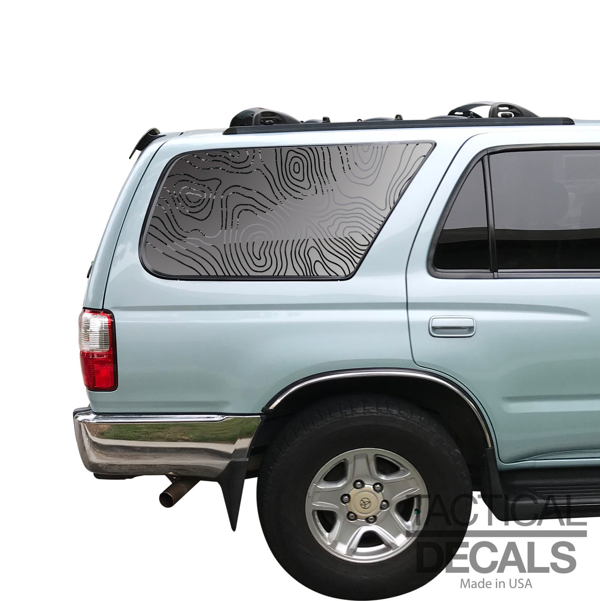 Topography Map Decal for 1996-2002 Toyota 4Runner 3rd Windows - Matte ...