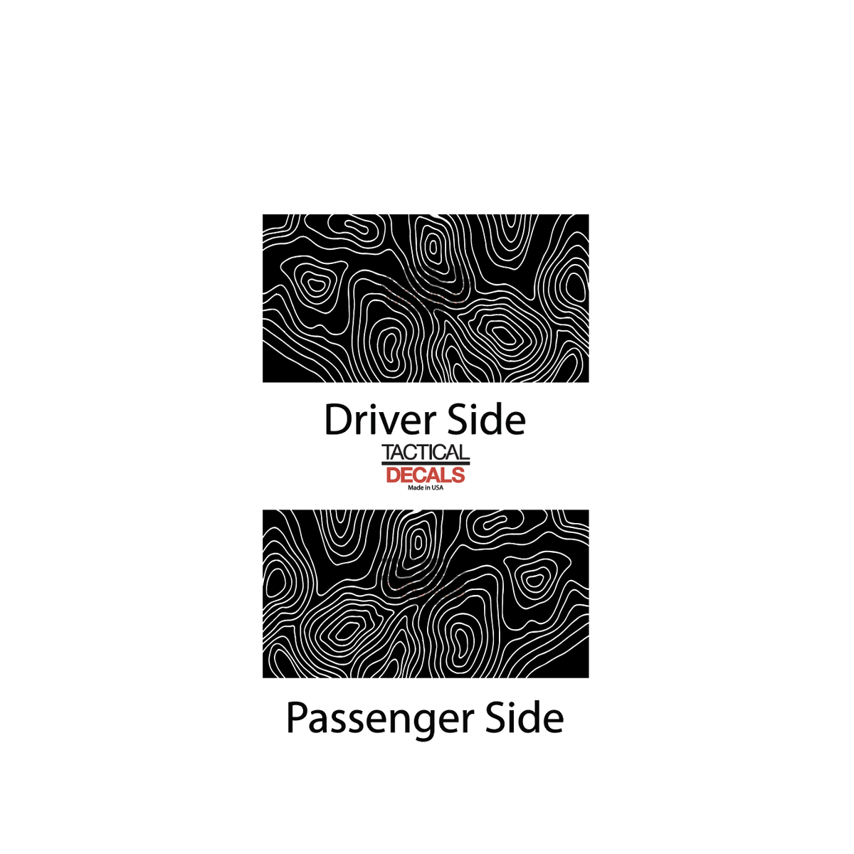 Topographic Map Decal for 2010 - 2024 Toyota 4Runner Windows - Matte B ...