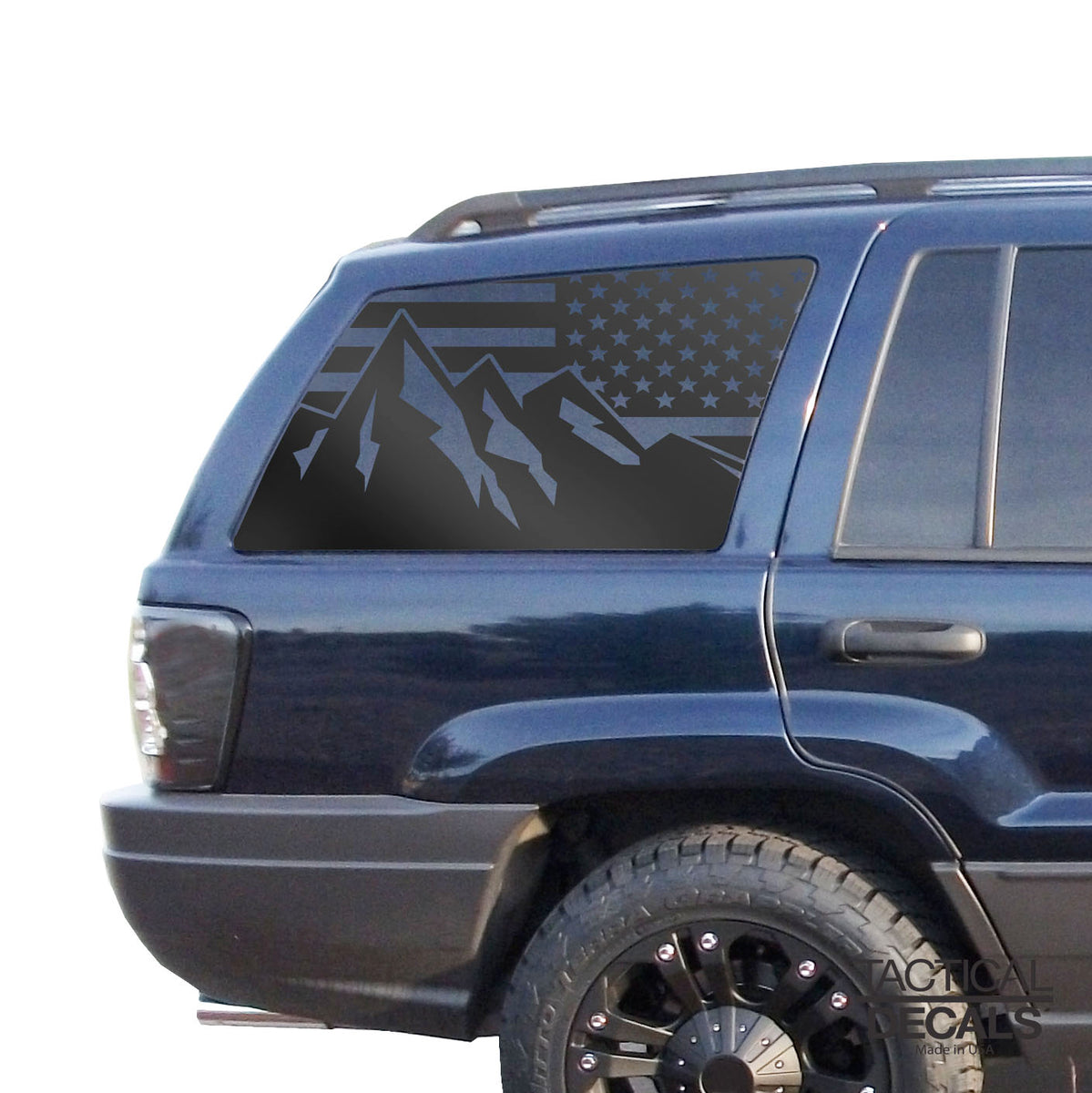USA Flag w/ Mountain Scene Decals Fits 1999-2004 Jeep Grand Cherokee ...