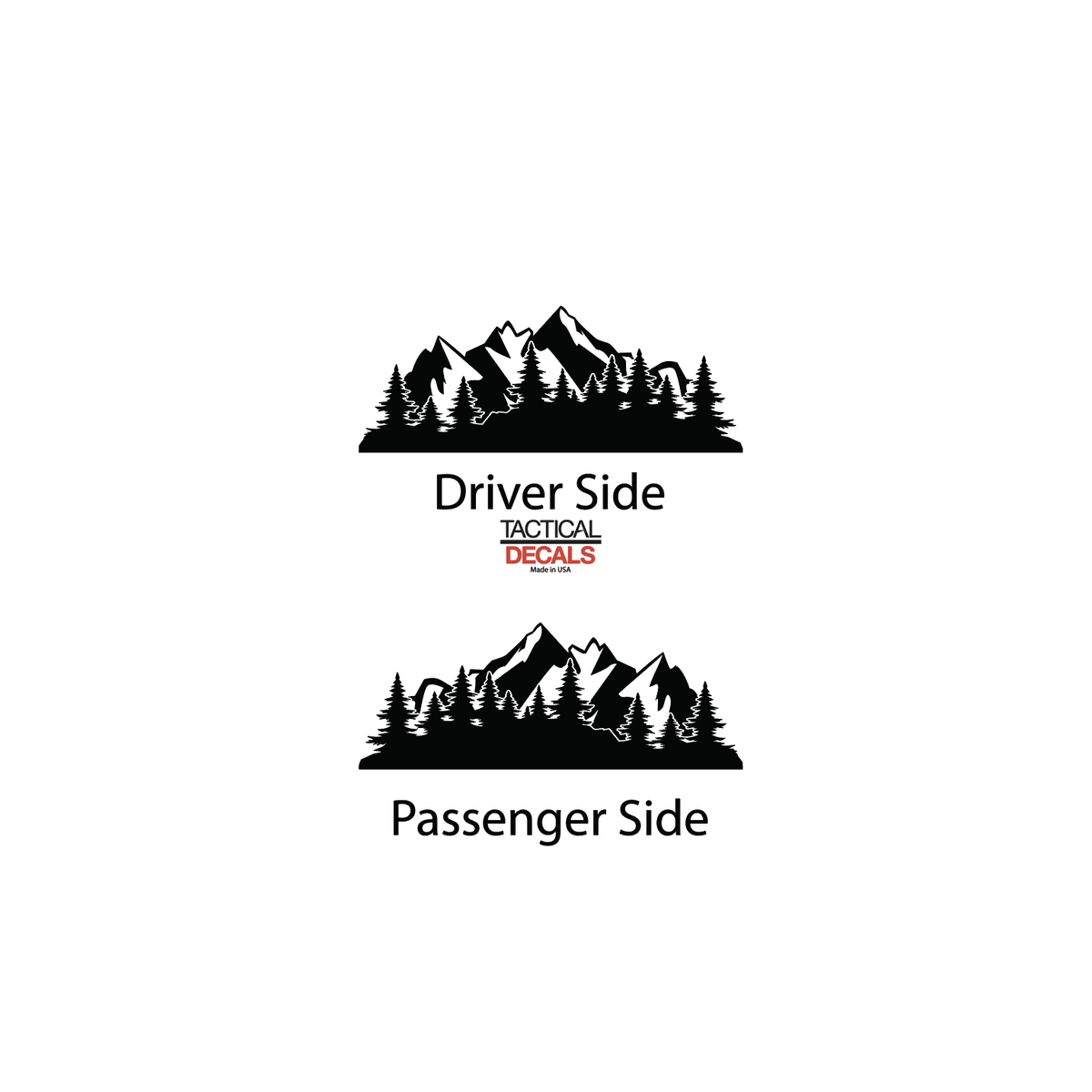 Mountain Design Decal for 2021 - 2024 Chevy Tahoe 3rd Windows - Matte ...