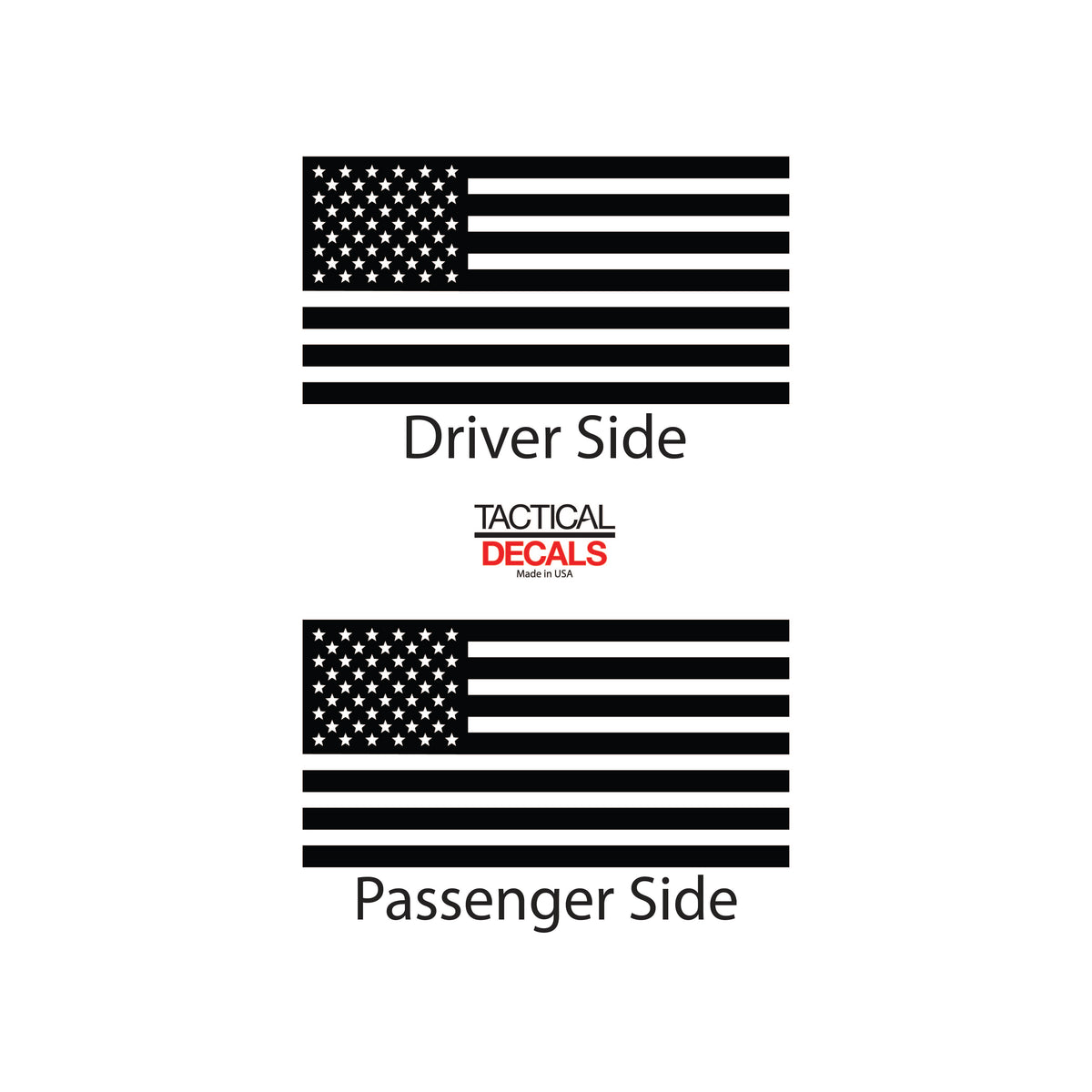 USA Flag Decal for 2006-2010 Hummer H3 3rd Windows - Matte Black ...