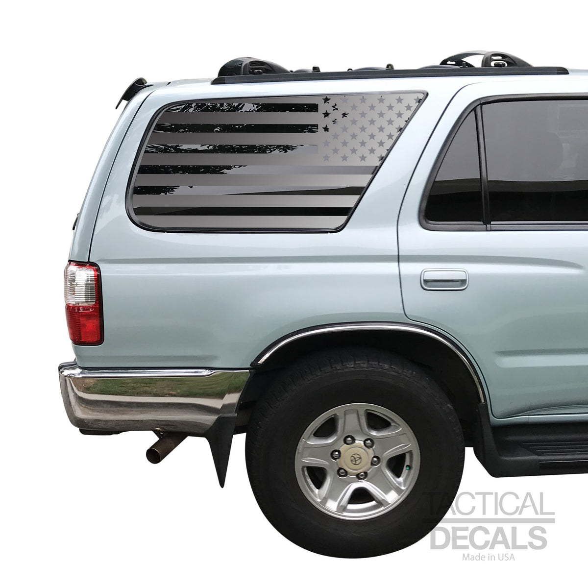 USA Flag Decal for 1996-2002 Toyota 4Runner 3rd Windows - Matte Black ...