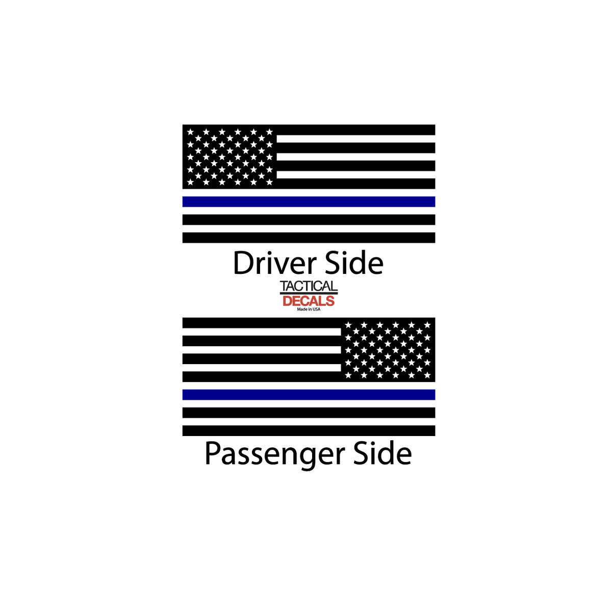 USA Flag w/ Blue Line Decal for 2008 - 2022 Toyota Sequoia Rear Window ...