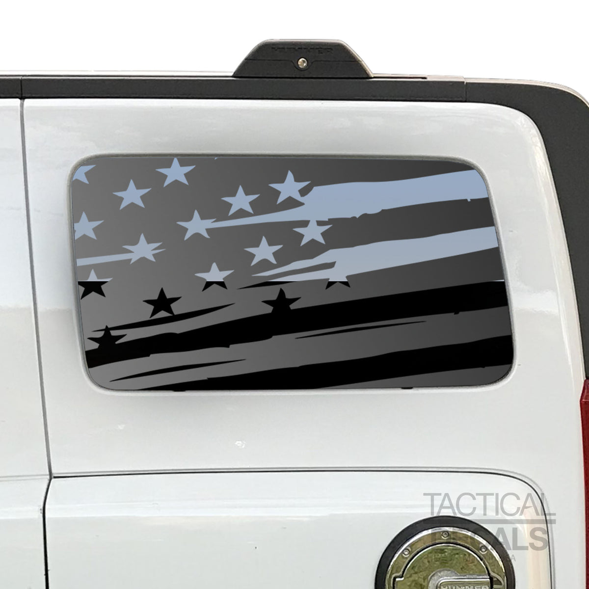 Distressed USA Flag Decal for 2006-2010 Hummer H3 3rd Windows - Matte ...